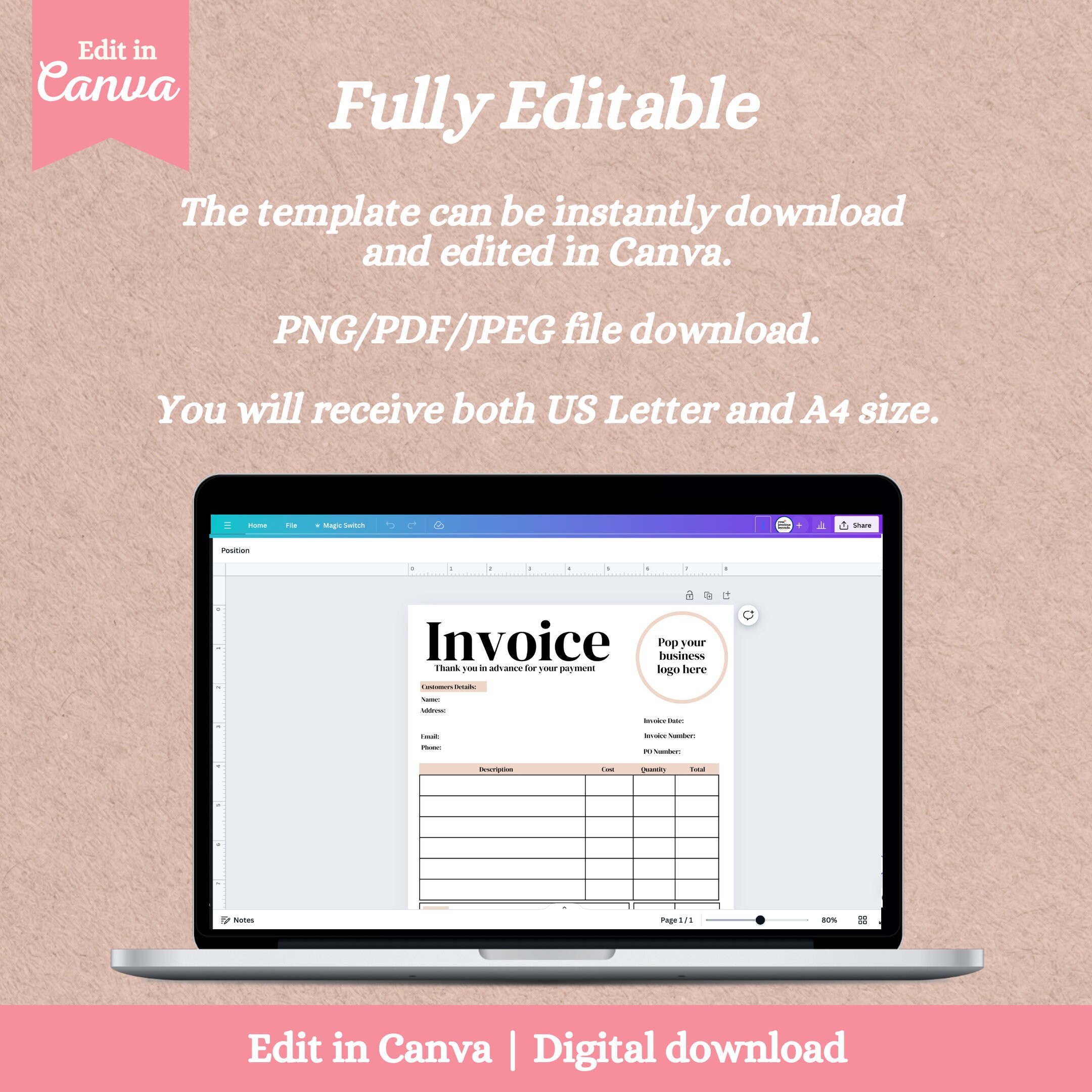 Service Invoice Template, Business Invoice Template, Small Business ...