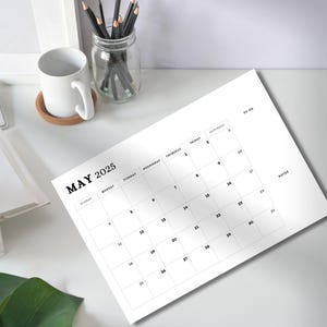 Editable Side Hustle Planner, Printable 2025 Calendar With Sunday Start ...