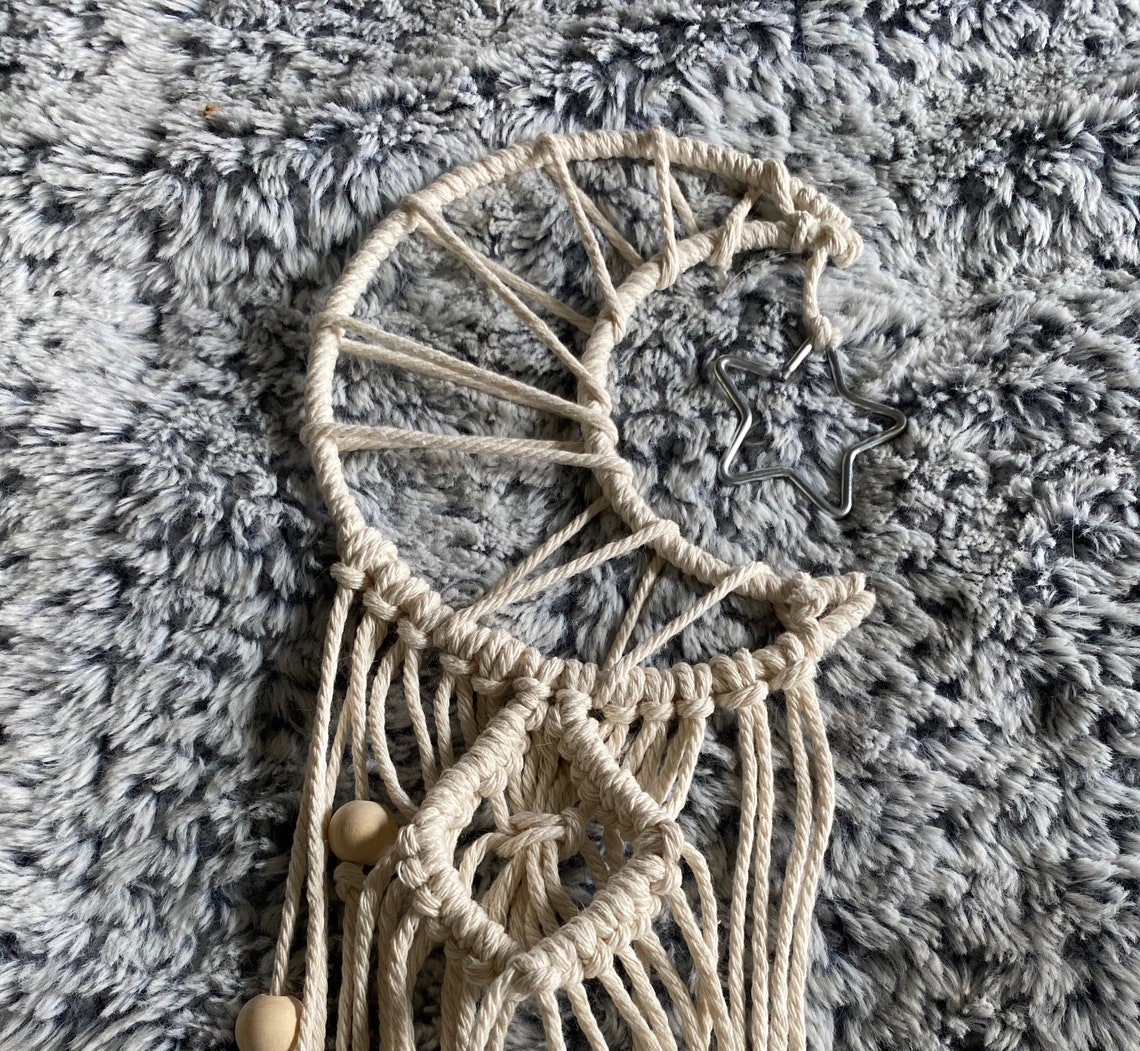 Macrame moon wall hanging | Etsy