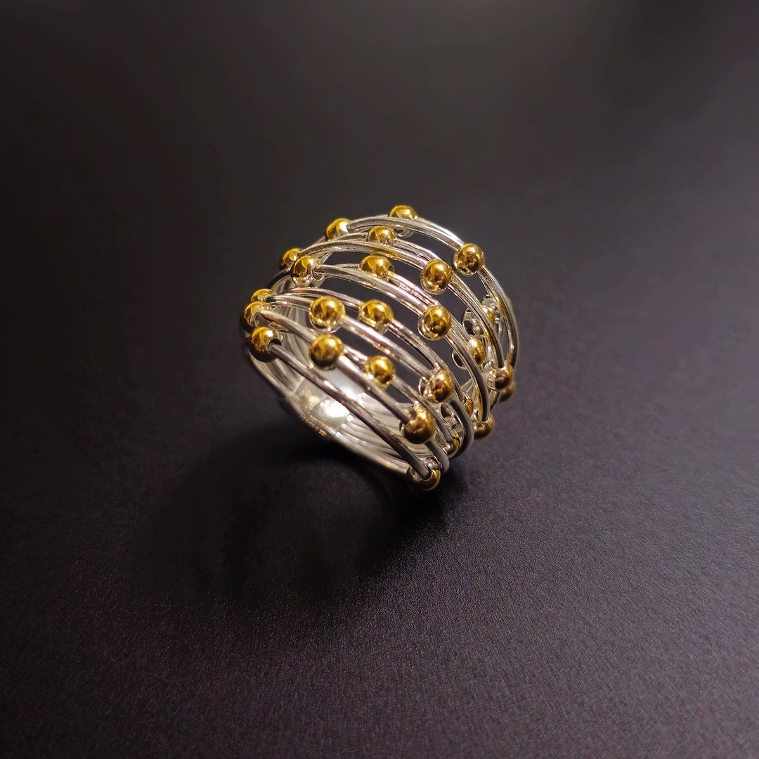 Handmade Wraparound Silver Wire Ring Sterling Silver Ring Statement ...