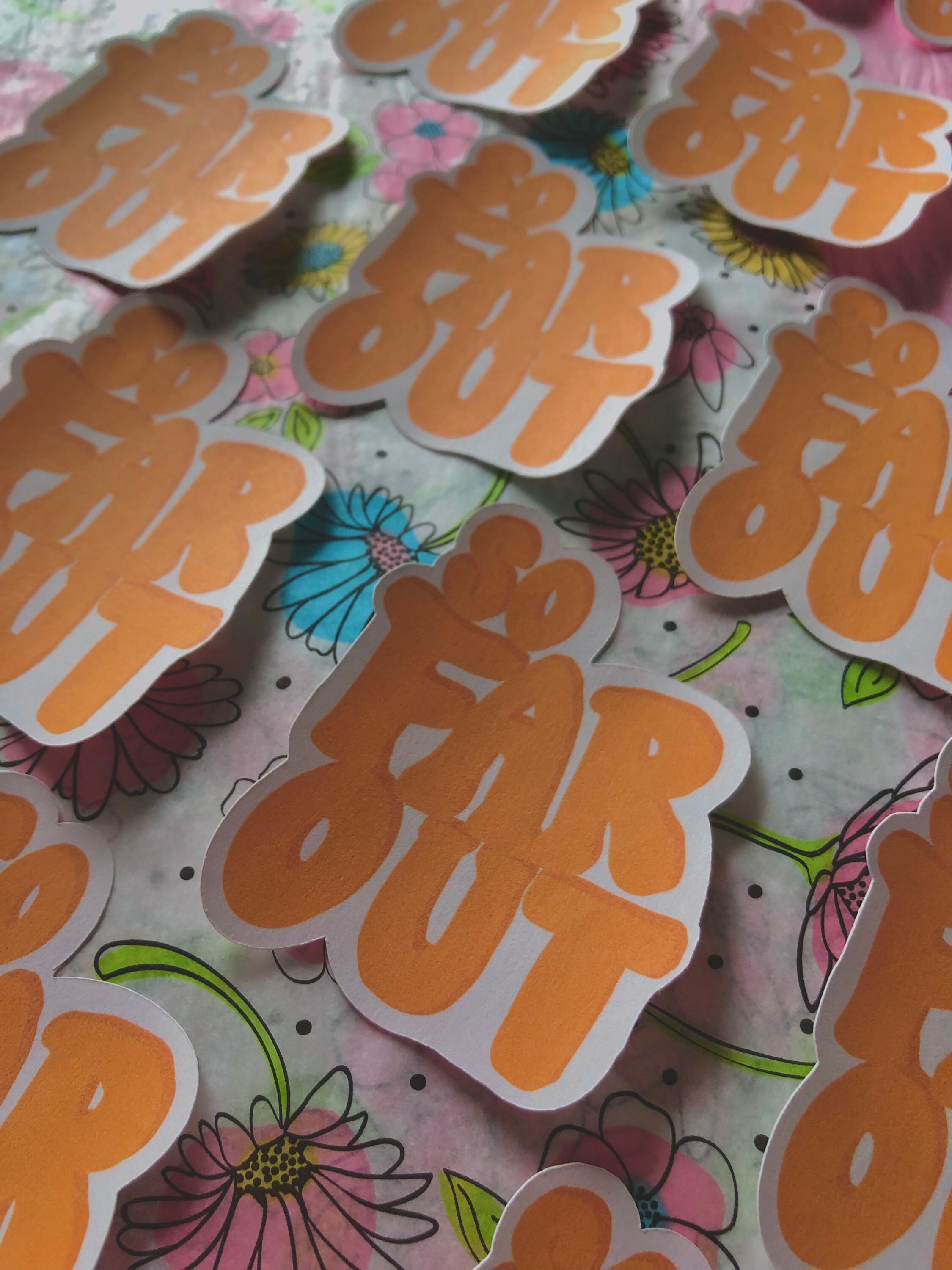 Planner Sticker, so Far Out 60s and 70s Inspired Groovy Lettering ...