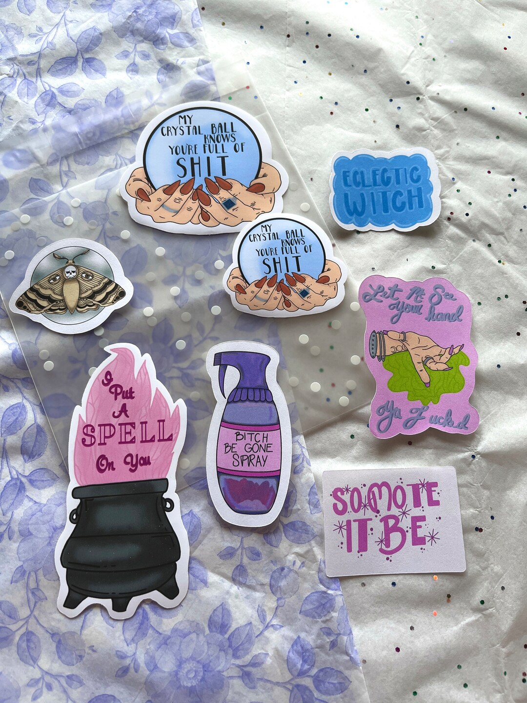 Witch Sticker Pack, Witch Aesthetic Pack of 8 Stickers, Journal Sticker ...