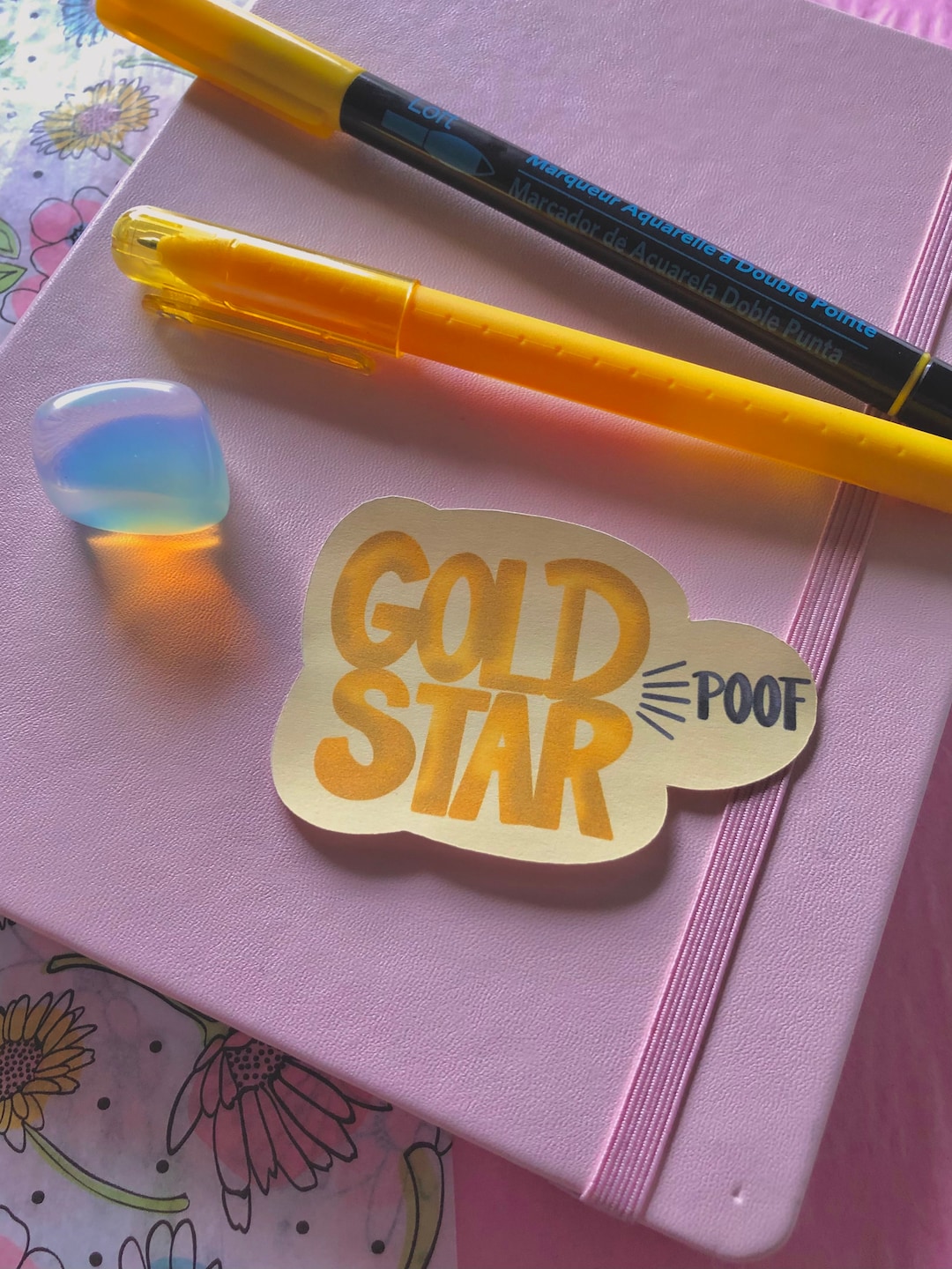 Journal Sticker, Gold Star Fart Celinaspookyboo Inspired Tiktok Sleep ...