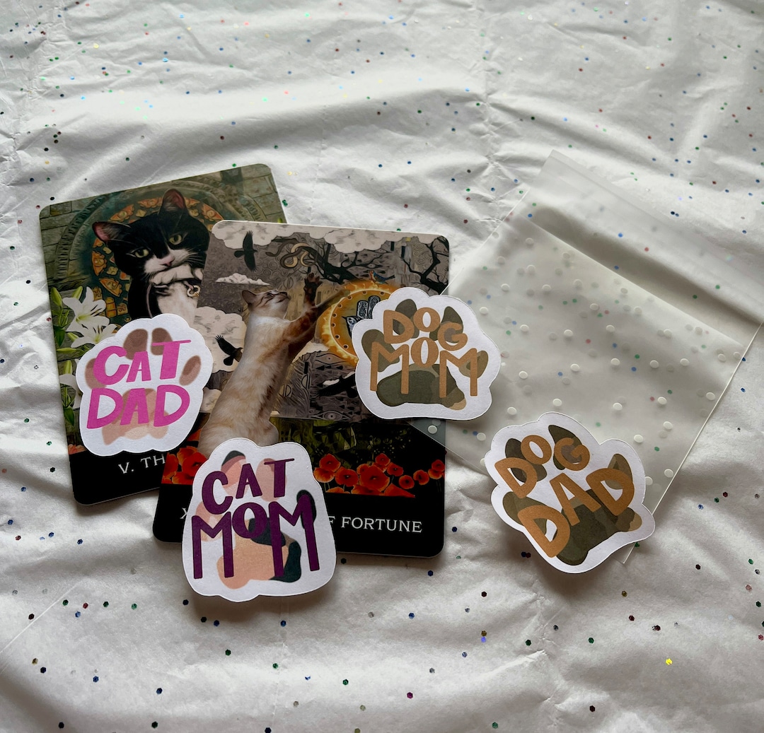 Pet Parent Sticker Pack of 4, Sticker Bundle, Journal Stickers, Planner ...