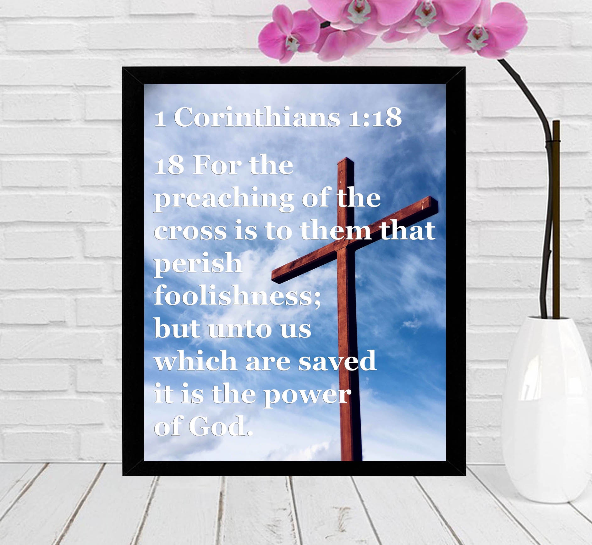 Bible Verse Printable, 1 Corinthians 1:18, Scripture Wall Art, Modern ...