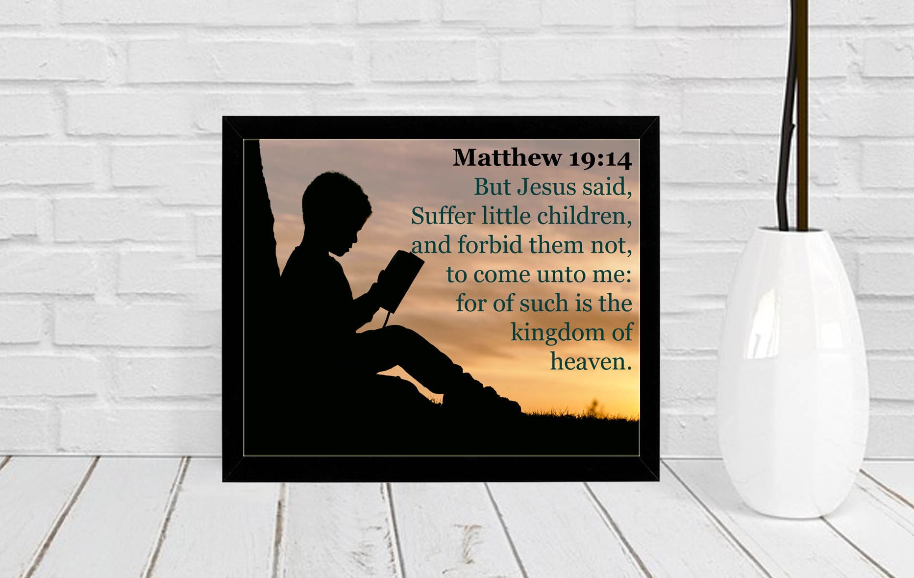 Bible Verse Printable, Matthew 19:14, Scripture Wall Art, Modern ...