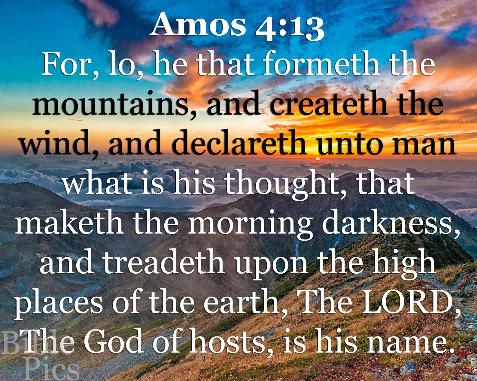 Bible Verse Printable, Amos 4:13, Scripture Wall Art, Modern Scripture ...