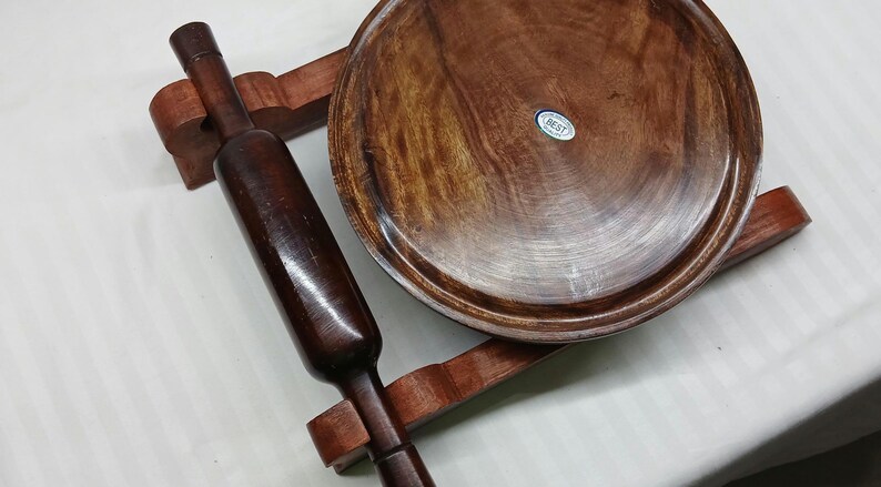 Wooden Chakla Belan Set: Traditional Indian Roti & Paratha Maker - Etsy ...