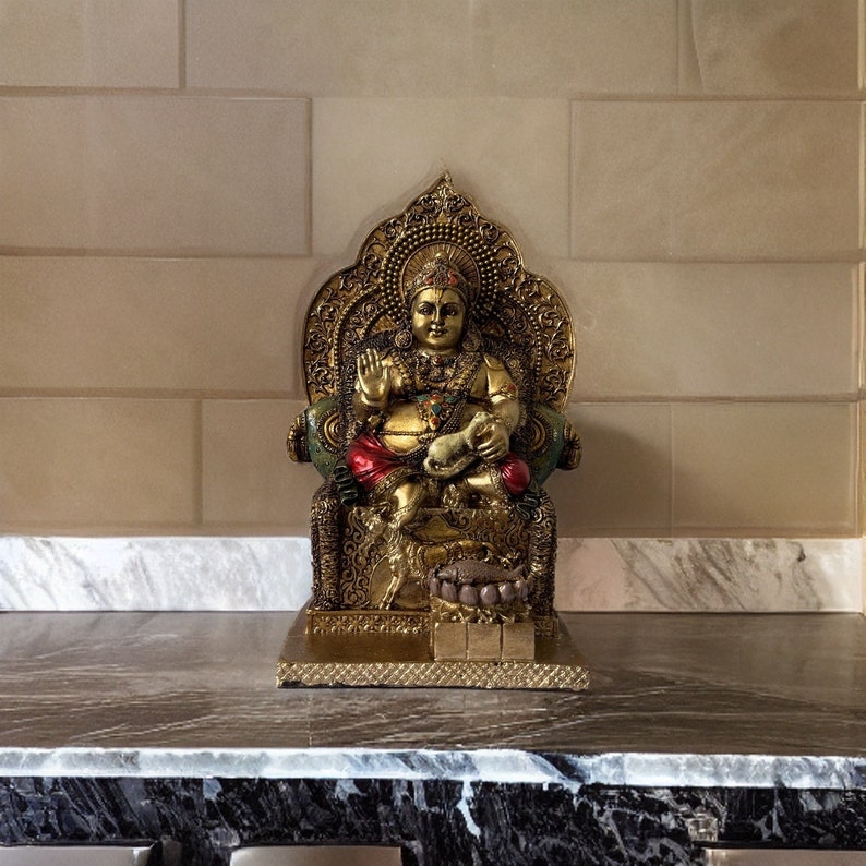 Kuber Statue Hindu Dhan Kuber Sculpture 18cm Sitting Kuvera Statue God ...