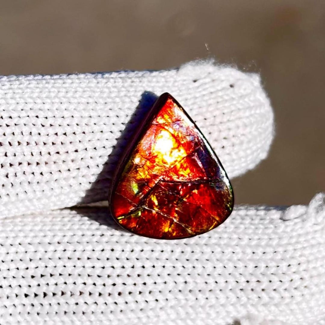 Canadian Ammolite Natural Ammolite AAA+ Quality Gemstone Cabochon 100% ...