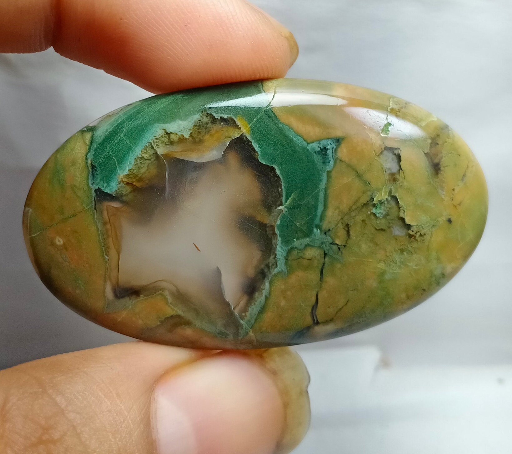 Amazing Natural Rhyolite Cabochon Top Grade Green Rhyolite | Etsy
