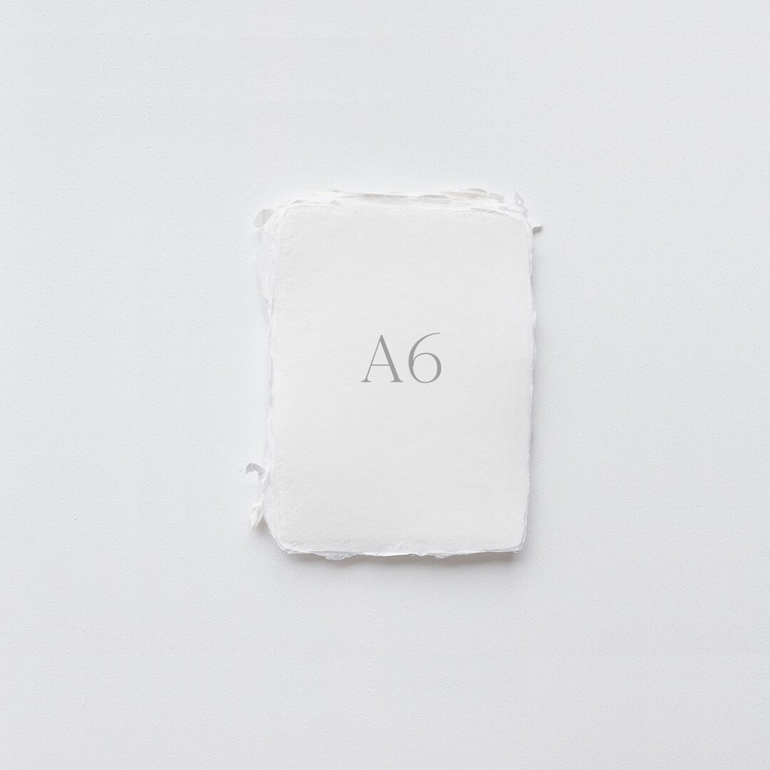 10 Pieces, Paper A6, Color White, Handmade, Deckle Edge Envelopes ...