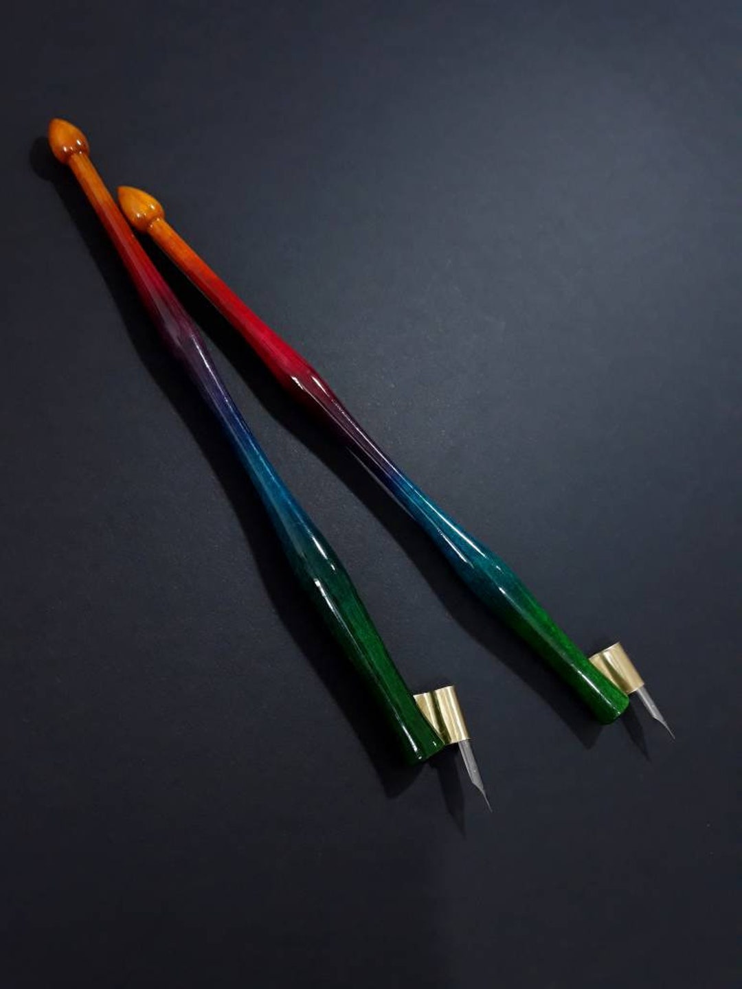 Handmade Walnut Rainbow Color Nib Holder - Etsy