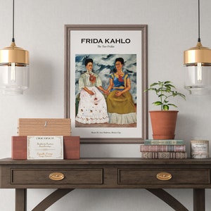 Frida Kahlo - the Two Fridas Exhibition Poster, Vintage Home Decor ...