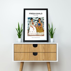 Frida Kahlo - the Two Fridas Exhibition Poster, Vintage Home Decor ...