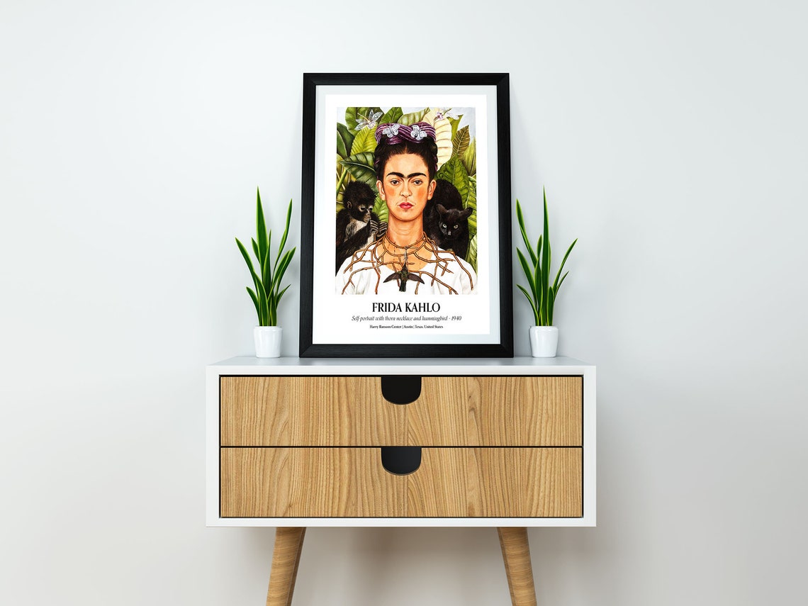 Frida Kahlo Self Portrait Exhibition Poster Vintage Home - Etsy