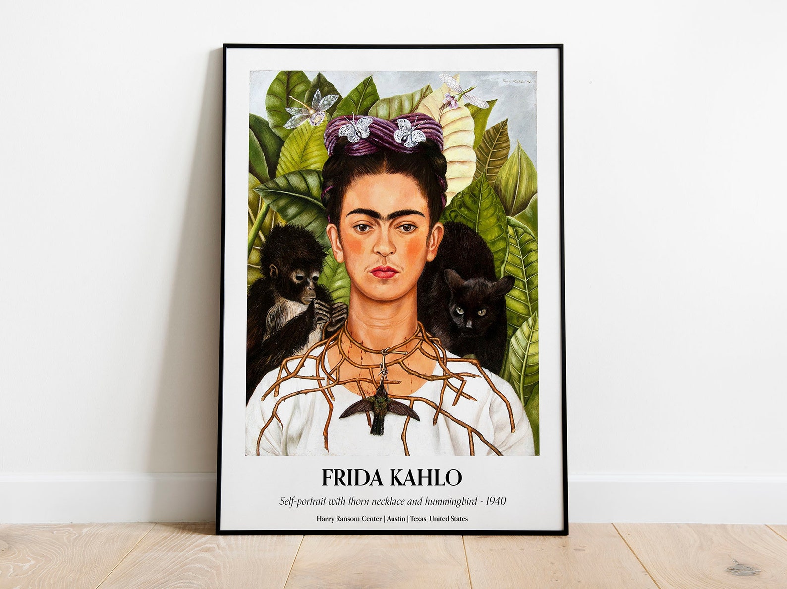 Frida Kahlo Self Portrait Exhibition Poster, Vintage Home Decor, Wall ...