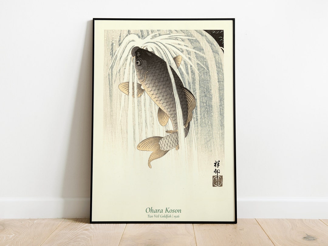 Ohara Koson Koi Fish Japanese Art Poster Print, Exhibition Wall Art ...