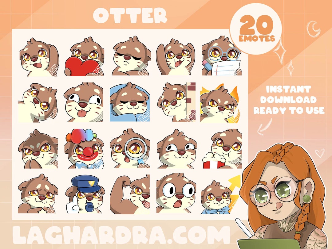 20 Emotes [no AI] Otters - Etsy