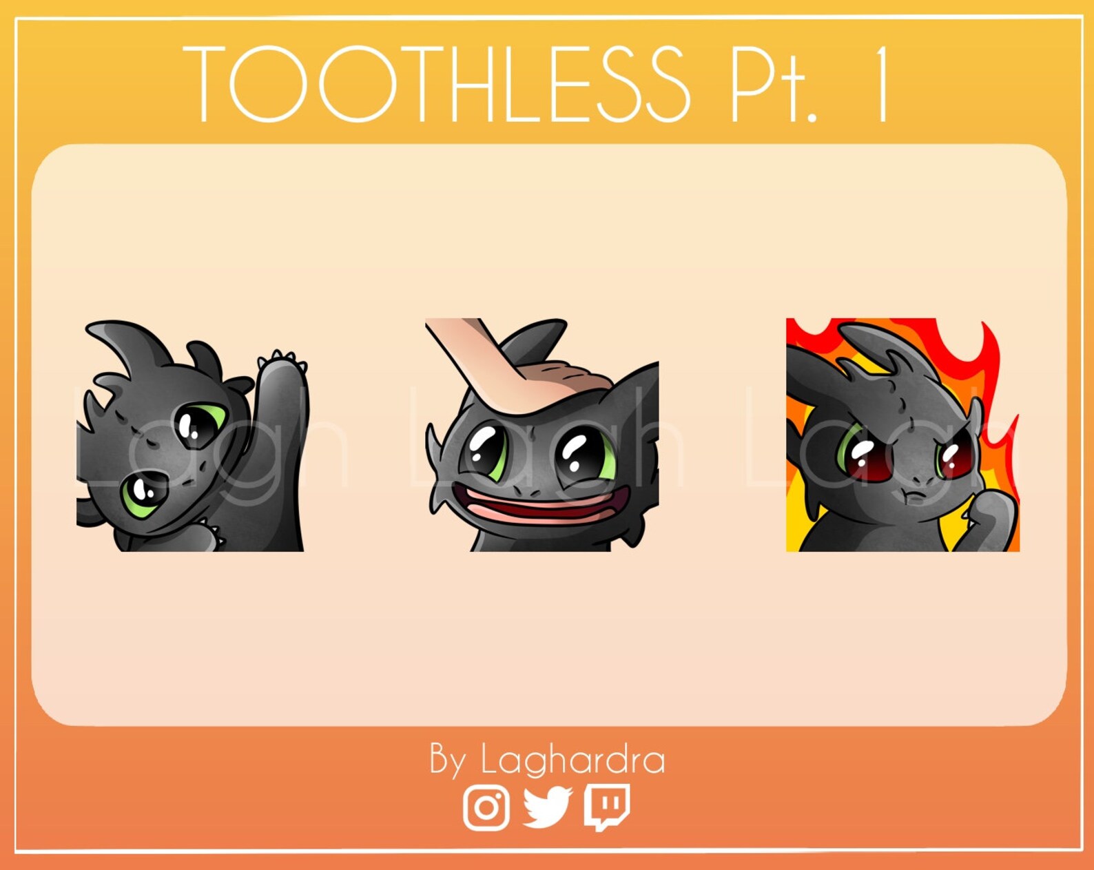 3 Dragon Emotes Pack for Twitch/discord/betterttv | Etsy Australia