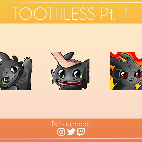 EMOTES TWITCH/ Toothless - Etsy