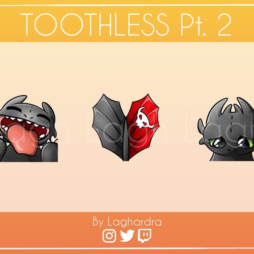 EMOTES TWITCH/ Toothless - Etsy