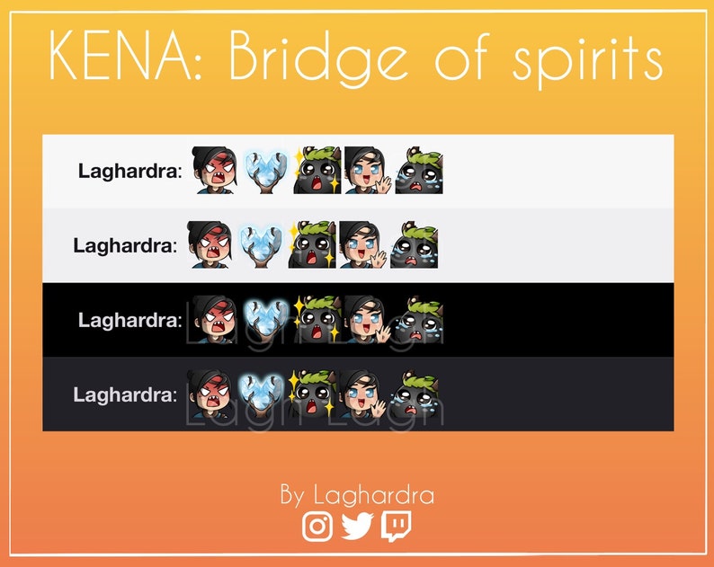 5 KENA Emotes: Bridge of Spirits for Twitch/discord/betterttv - Etsy