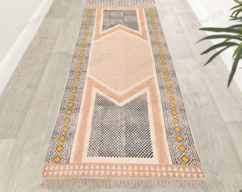Indian Stair Runner Rug Hand Block Printed Rug Custom Hallway Runner ...