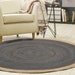 Natural Jute Round Rug in off White /ivory , Eco Friendly Rug Round ...