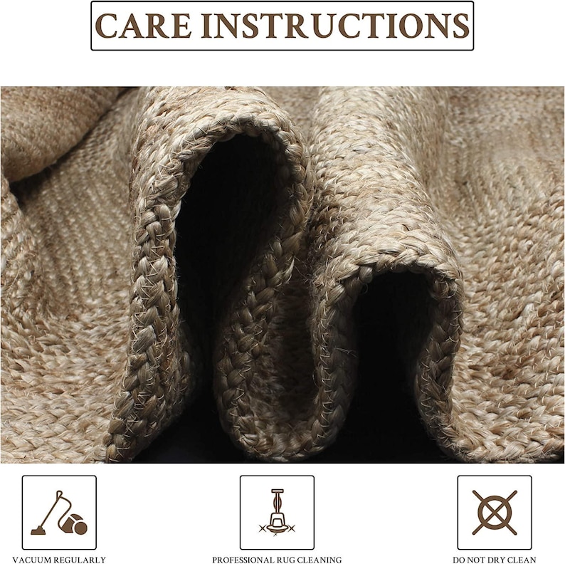 Square Boxes Jute Rug, Tiles Jute Area Rug, Natural Sisal Braided Area ...