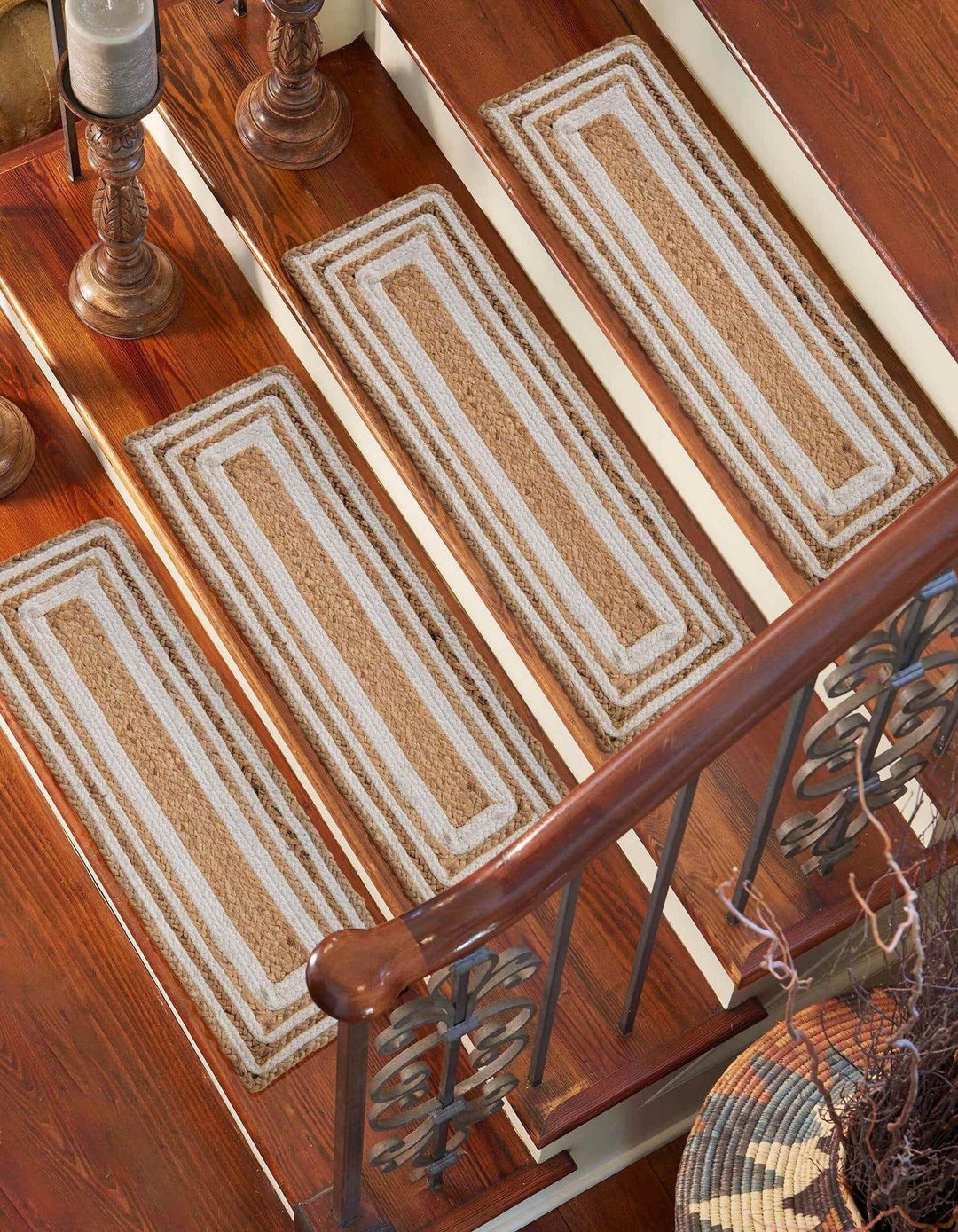 Jute Stair Treads Runner Stair Tread Rug Carpet Runner for - Etsy