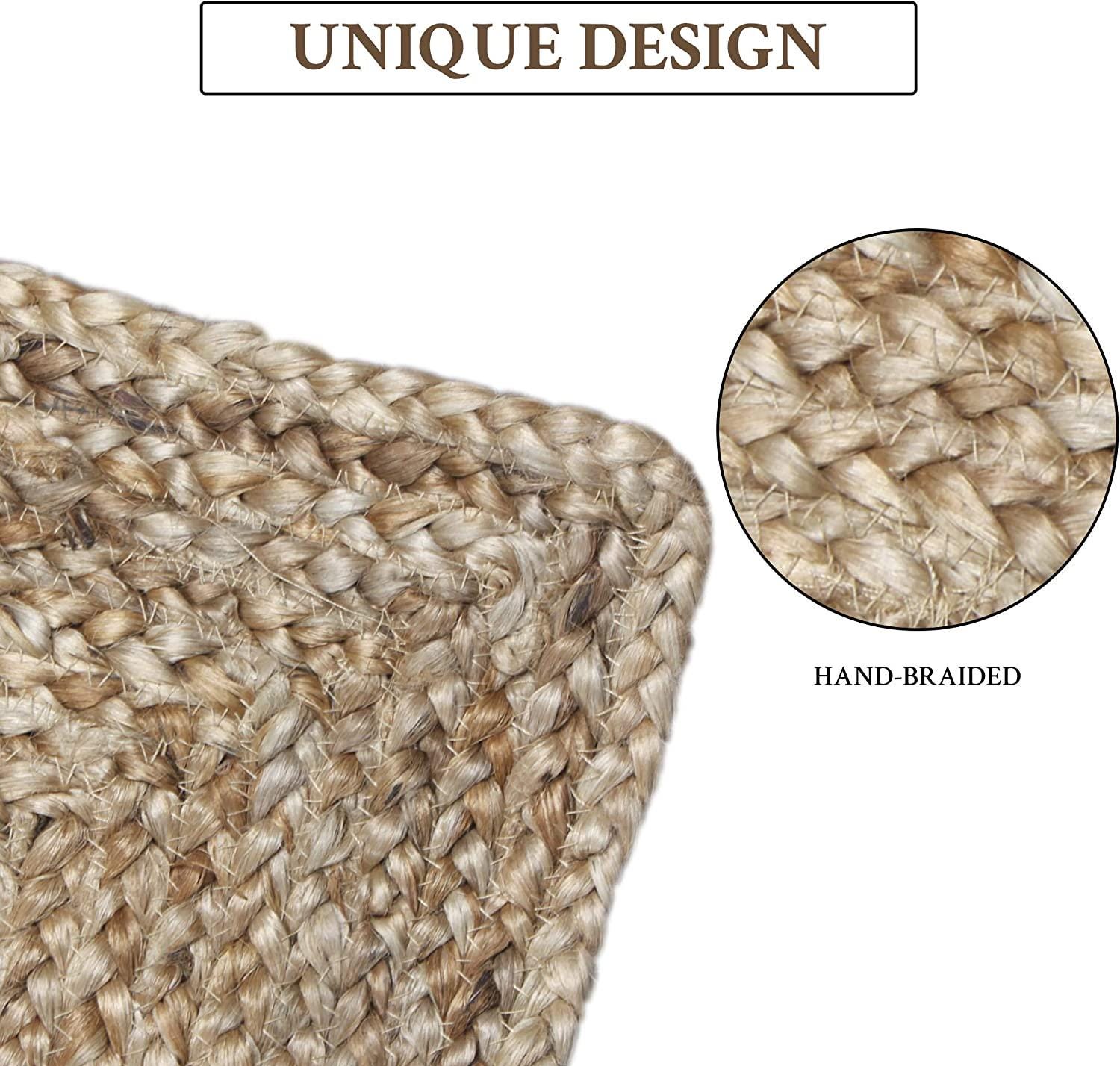 Square Boxes Jute Rug, Tiles Jute Area Rug, Natural Sisal Braided Area ...