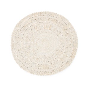Natural Jute Round Rug in off White /ivory , Eco Friendly Rug Round ...