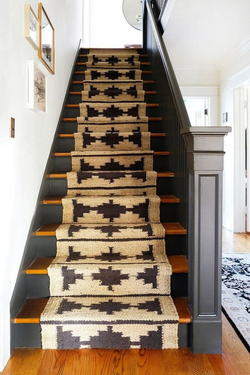 Jute Stair Treads Runner, Stair Tread Rug, Carpet Runner for Stairs ...