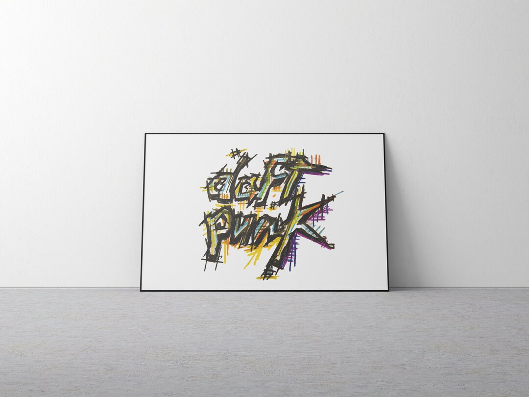 Daft Punk Poster | Abstract Alternative Cover Art - Etsy