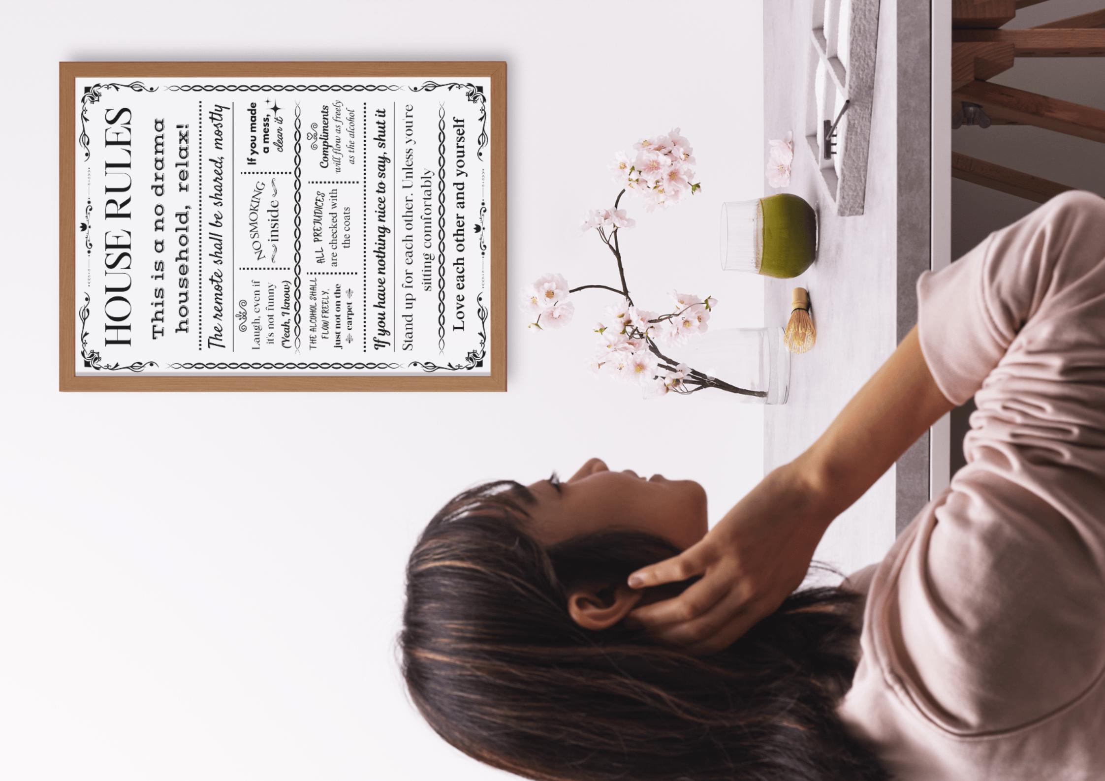 House Posters Funny House Rules Witty Posters Bathroom Rules Bathroom ...