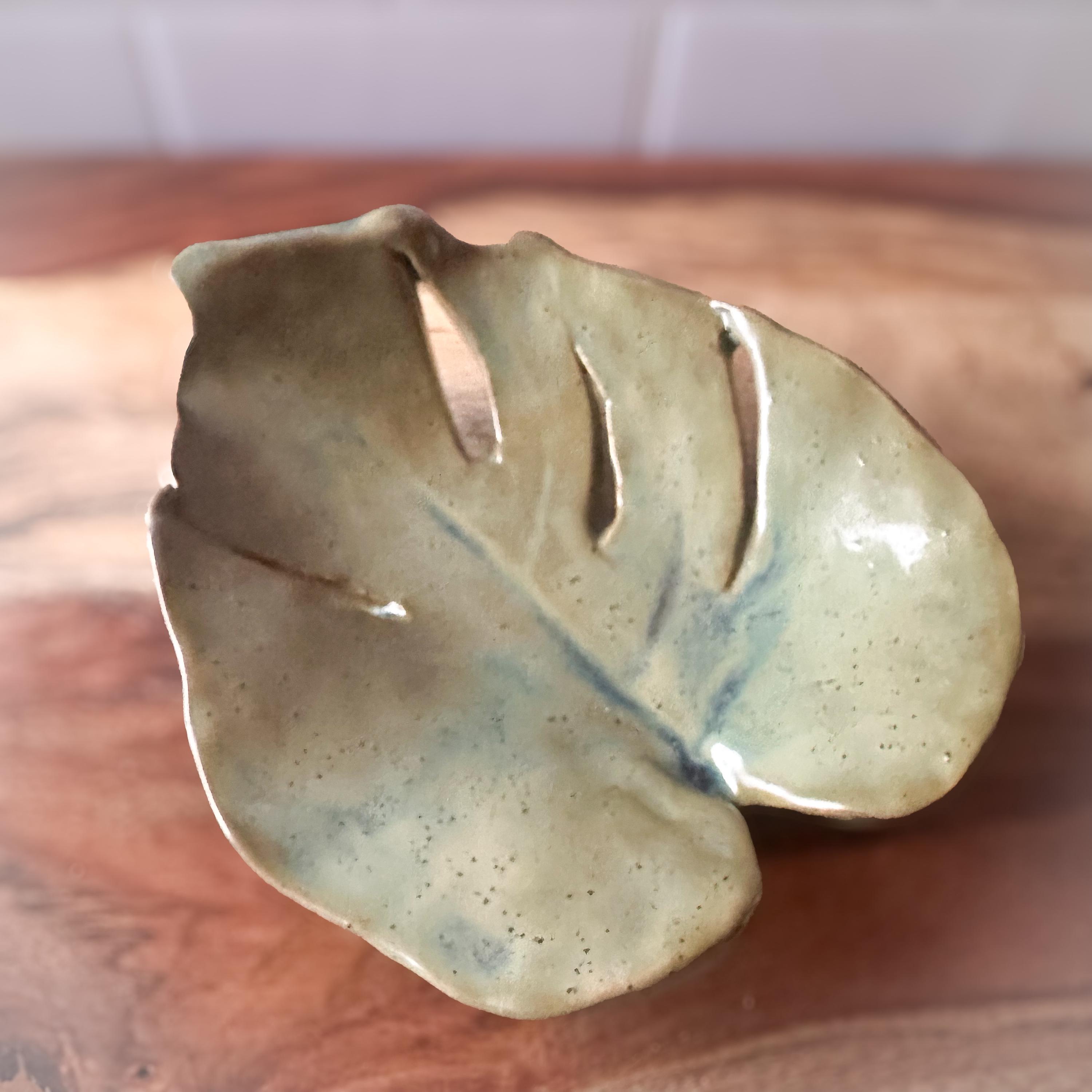 Monstera Leaf Decorative Jewelry Plate, Key Tray, Tropical Leaf Decor ...
