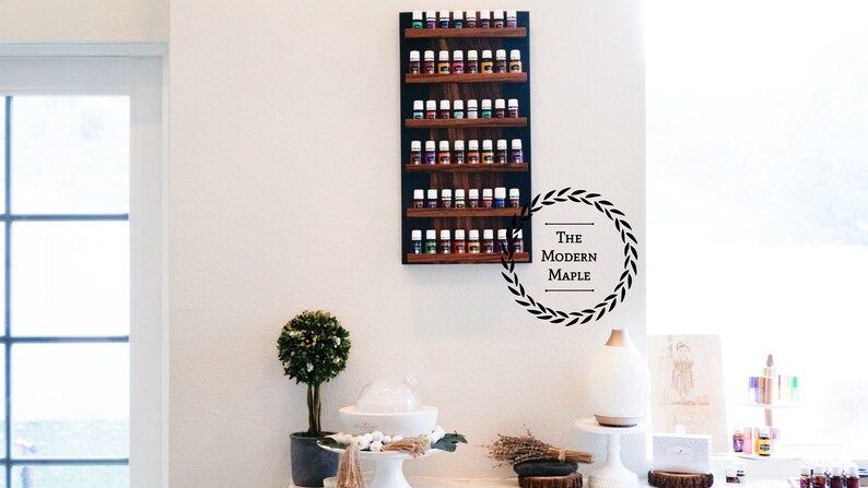 Wall Mounted Essential Oil Rack, Essential Oil Holder, Essential Oil ...