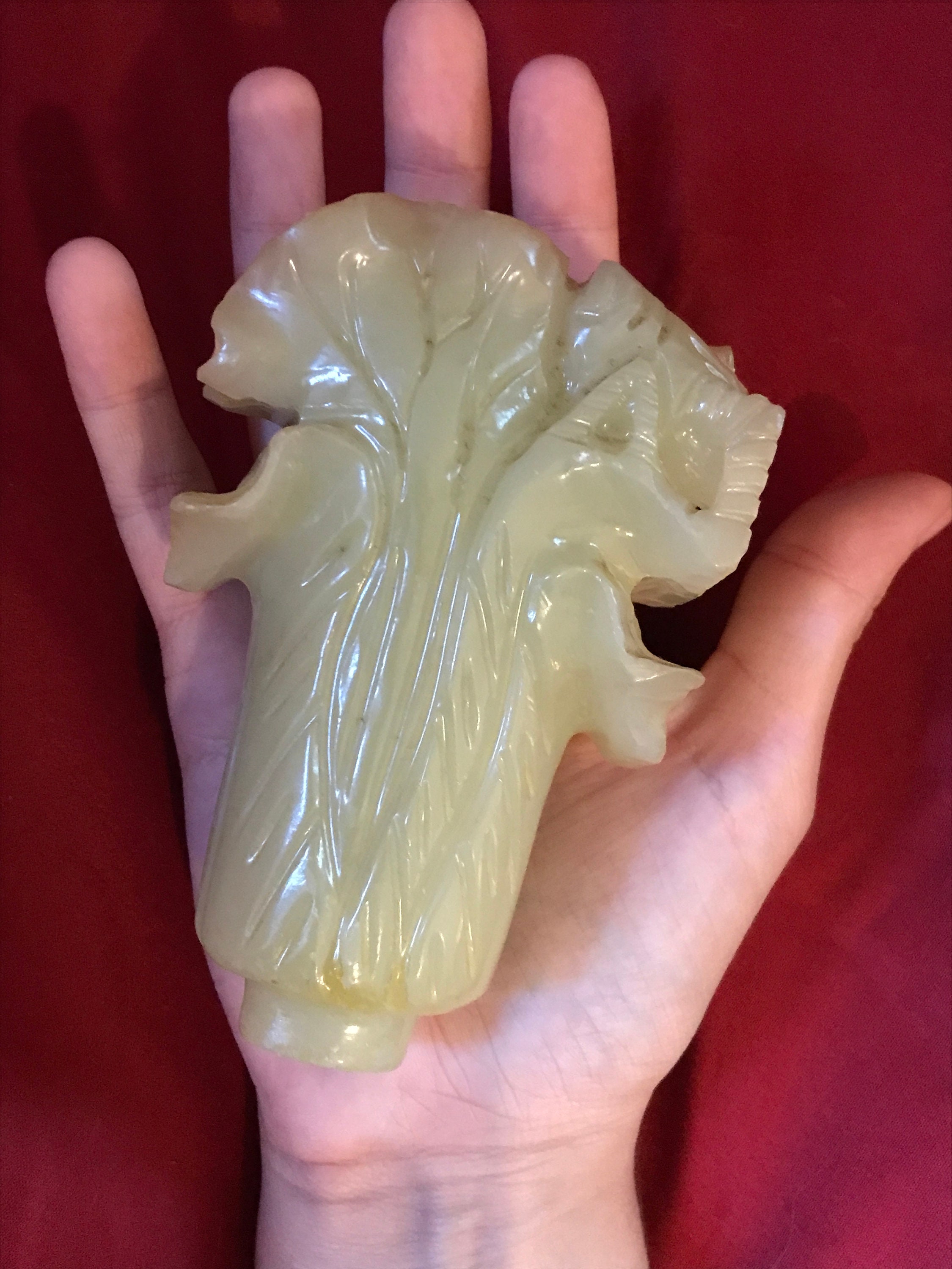 Chinese Jade Bok Choi With Display Stand - Etsy