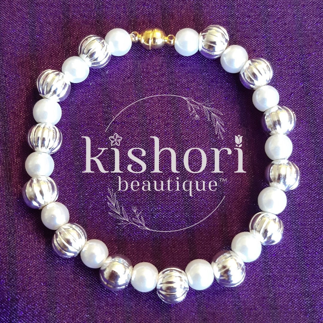 White Pearl Bracelet Silver Bracelet Pearl Bracelet T For Her Etsy