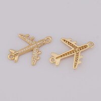 Gold Paper Airplane Charms,18k Gold Filled Origami Plane Pendant,silver ...