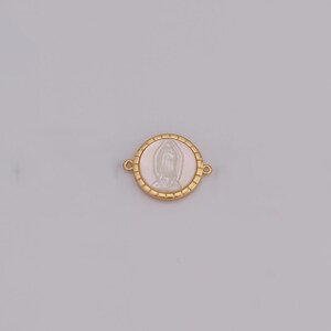 18K Gold Filled Virgin Mary Links,fritillary Minimalist Virgin Mary ...