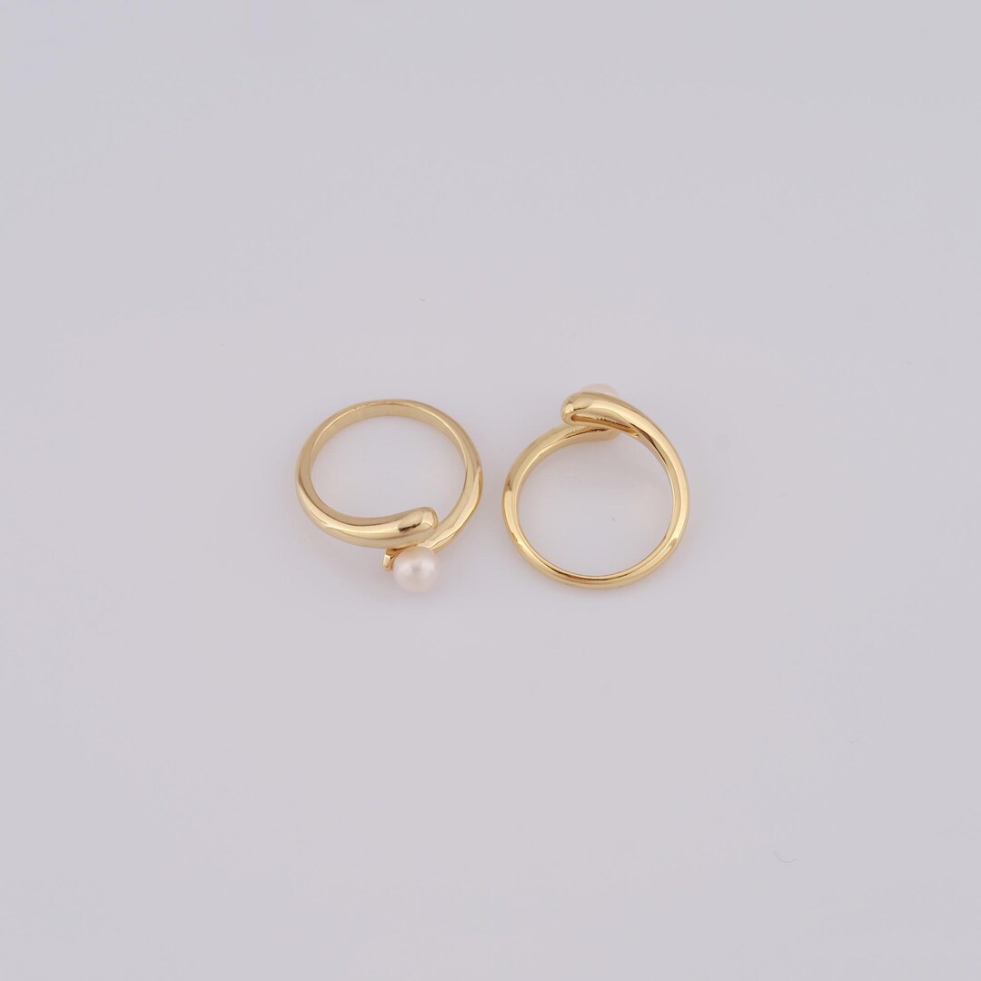 Dainty 18K Gold Filled Rings,micropavé CZ Rings, Adjustable Rings ...
