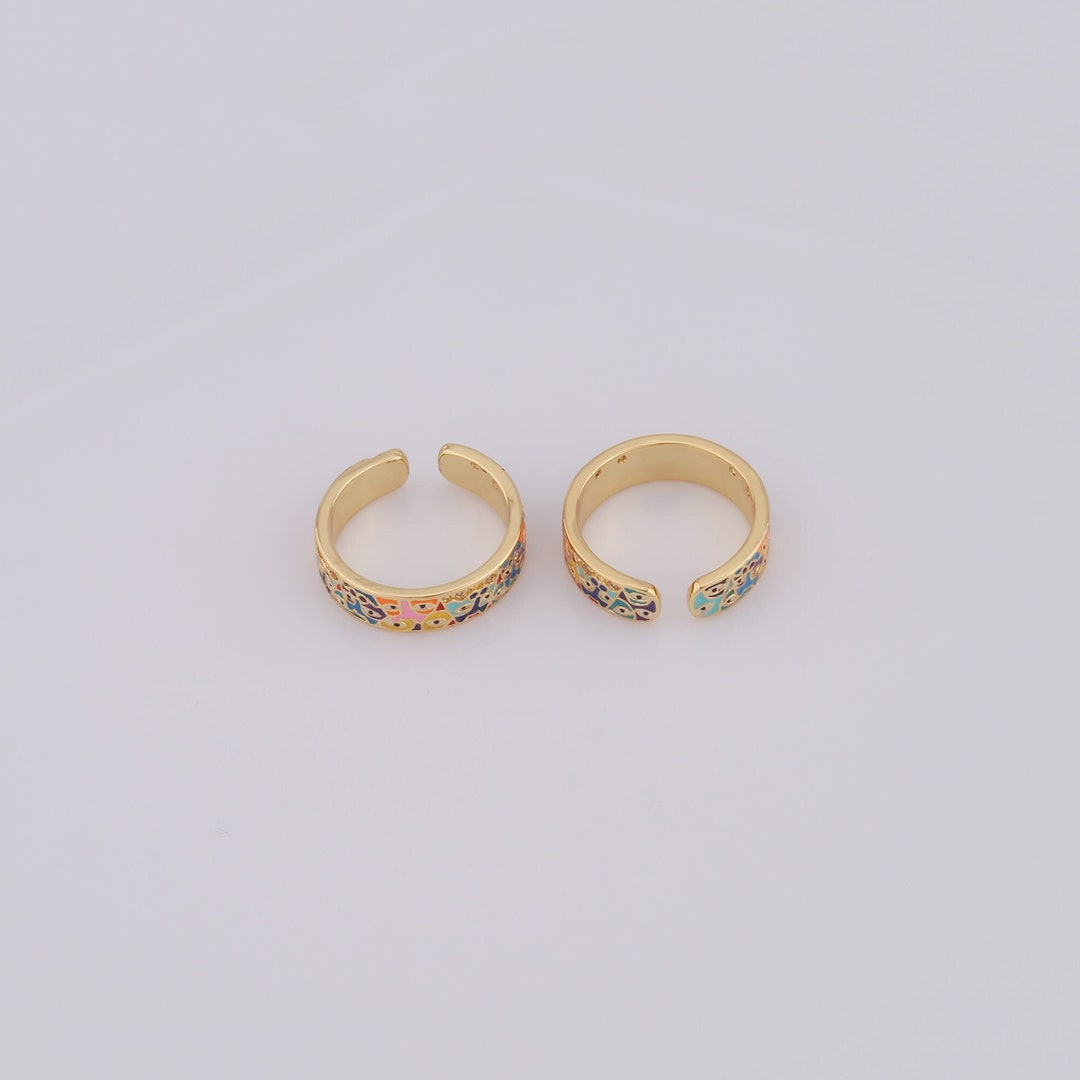 Dainty 18K Gold Filled Rings,micropavé CZ Rings, Adjustable Rings ...