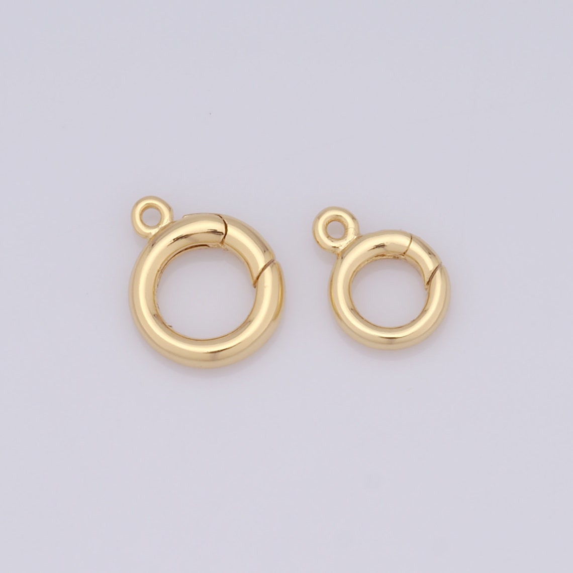 18K Gold Filled Brass Spring Ring Clasp Multi-size - Etsy