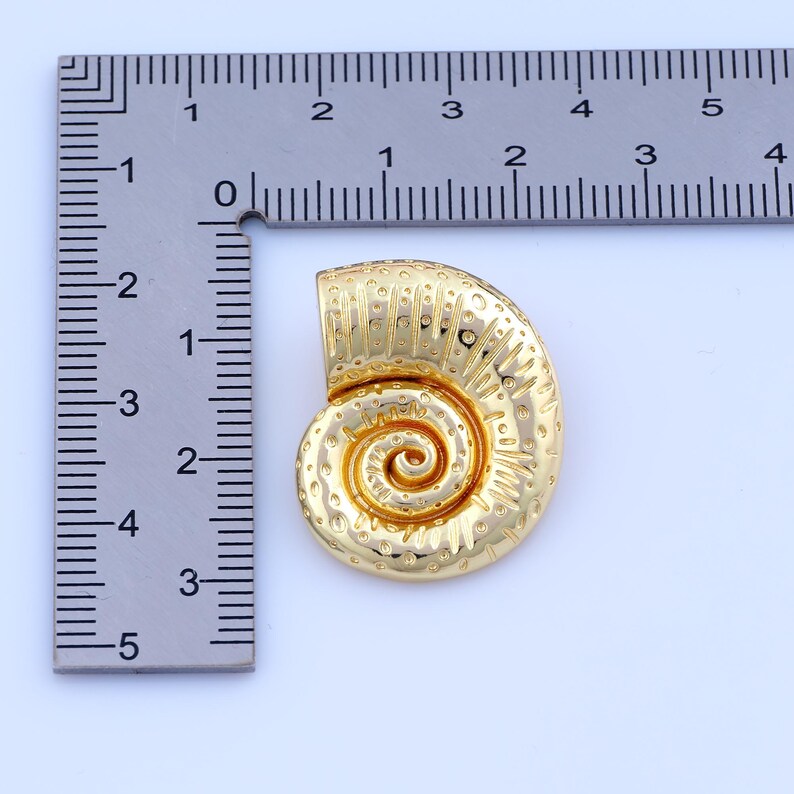 Gold Snail Shell Charms,18k Gold Filled Snail Shell Pendant,snail Shell ...