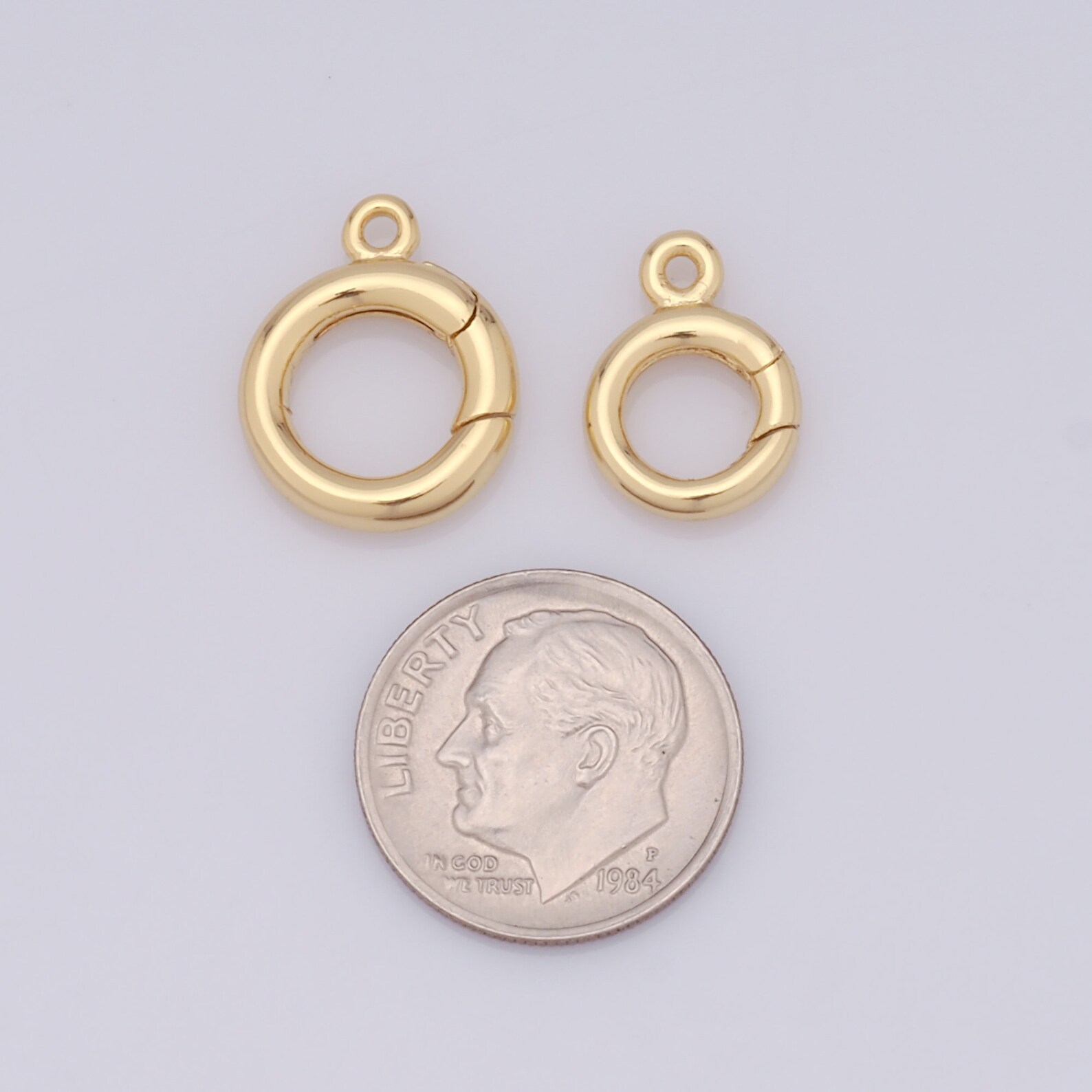 18K Gold Filled Brass Spring Ring Clasp Multi-size - Etsy