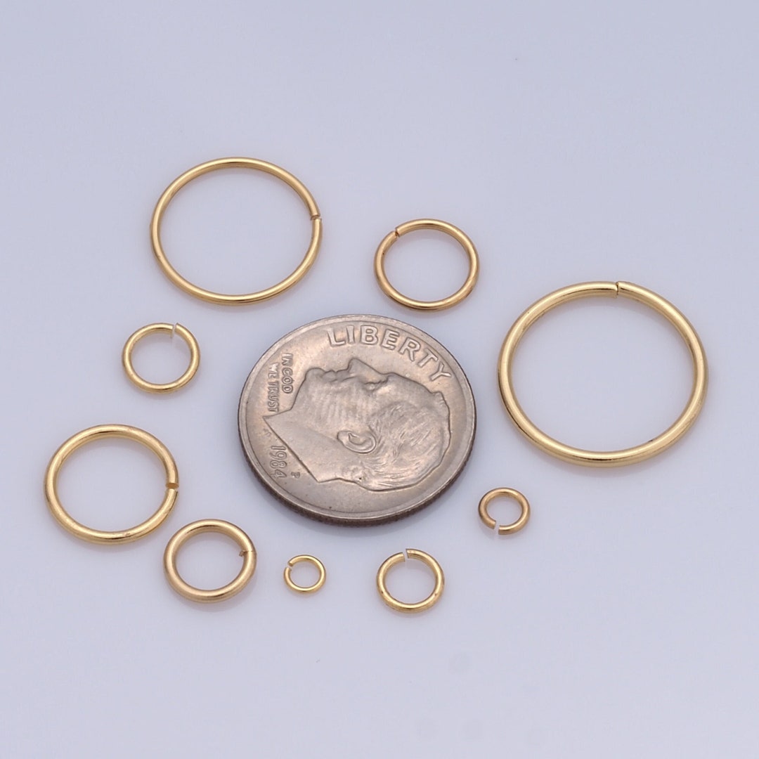 10g 18K Gold Filled Jump Ring, Rose Gold Connector, Silver Open Jump ...