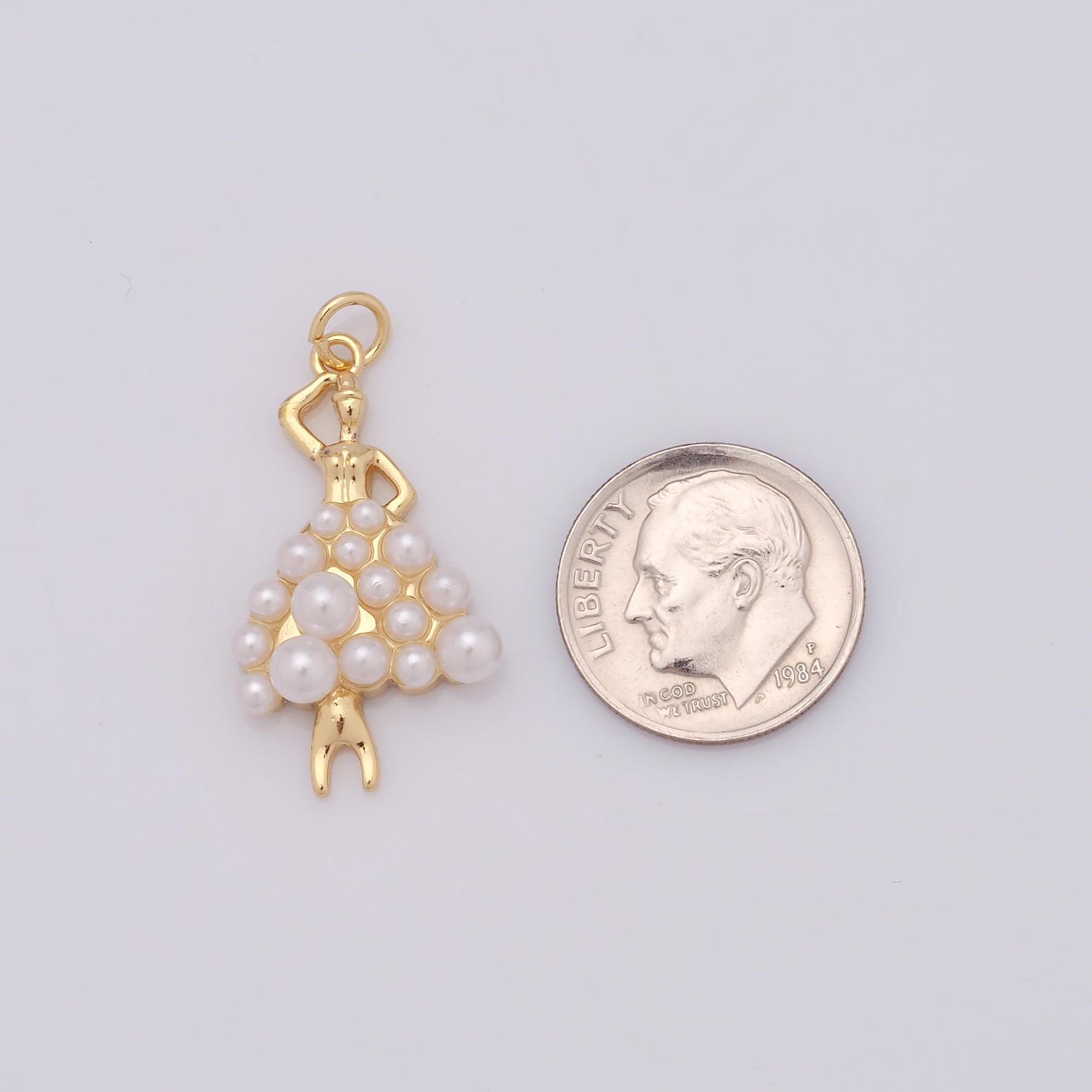 Gold Model Charms,18k Gold Filled Model Pendant,micropavé CZ Model ...