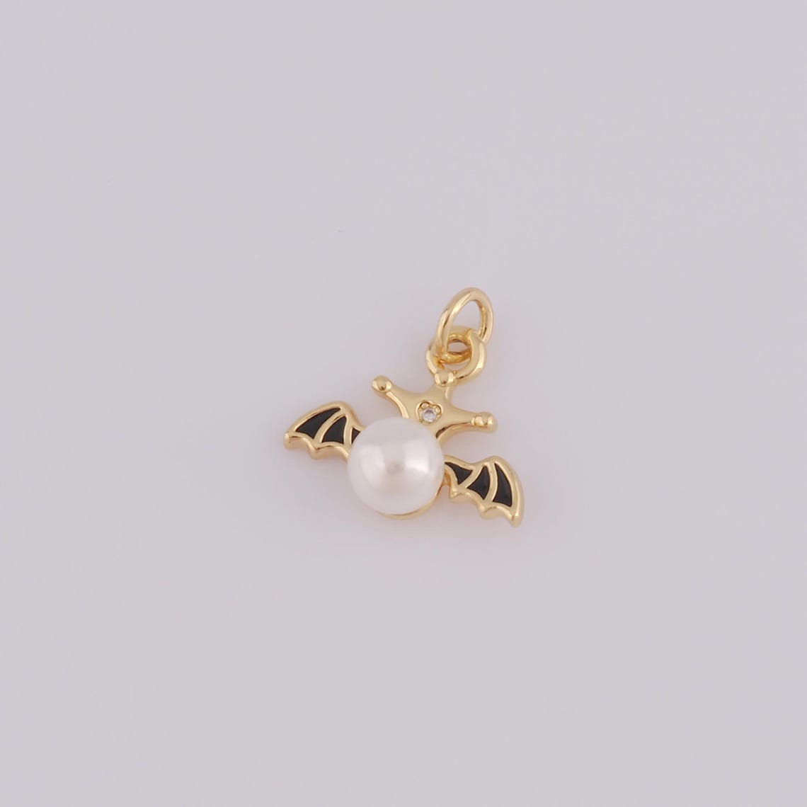 Gold Bat Charms,18k Gold Filled Bat Pendant,micropavé CZ Bat Necklace ...